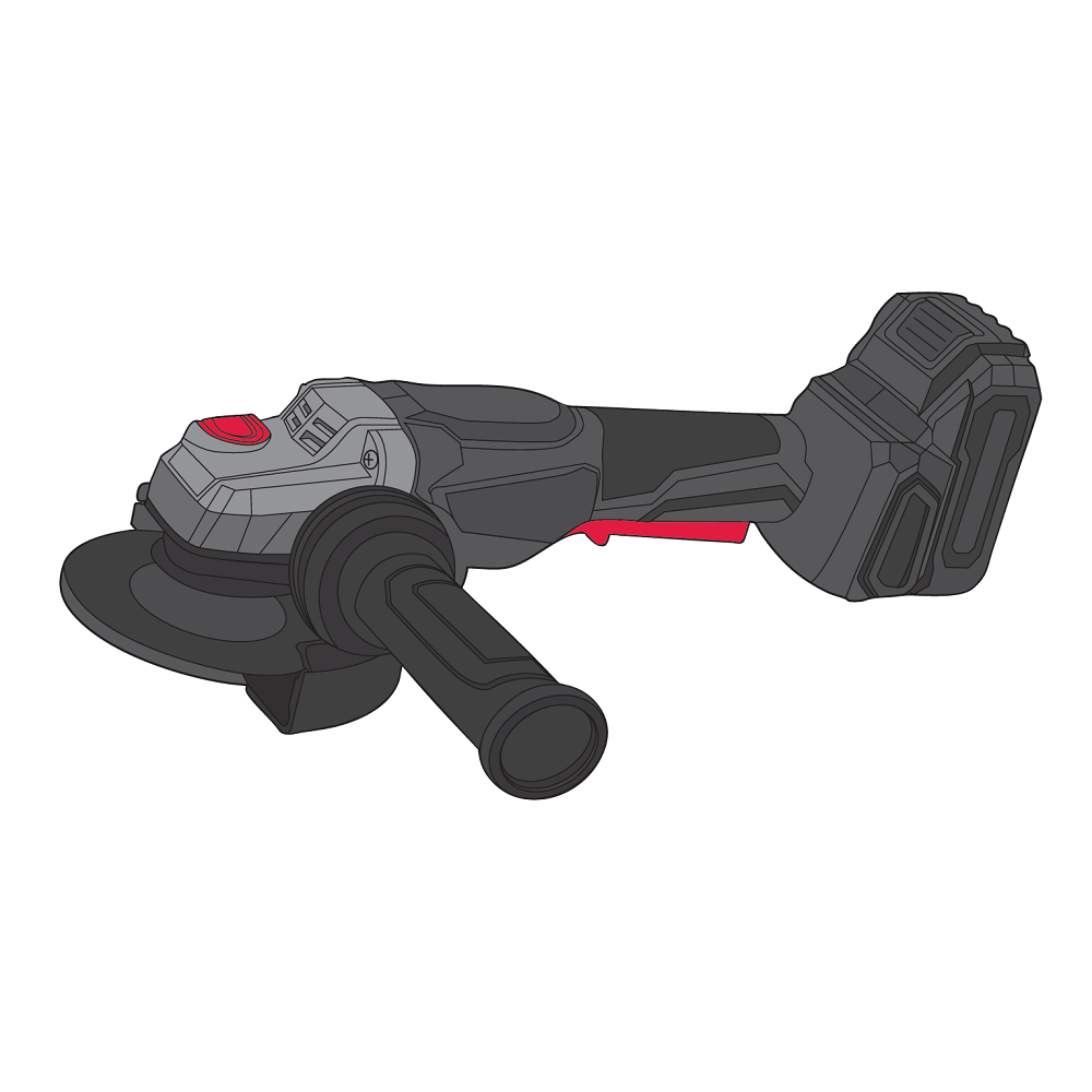 Шліфмашина кутова акумуляторна Vitals Professional ALs 18125v BS Kit ...